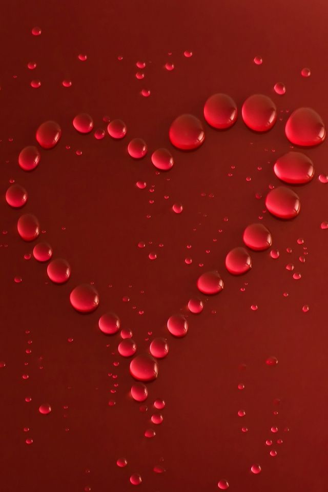 Full Red Heart Wall Paper - 640x960 Wallpaper - teahub.io