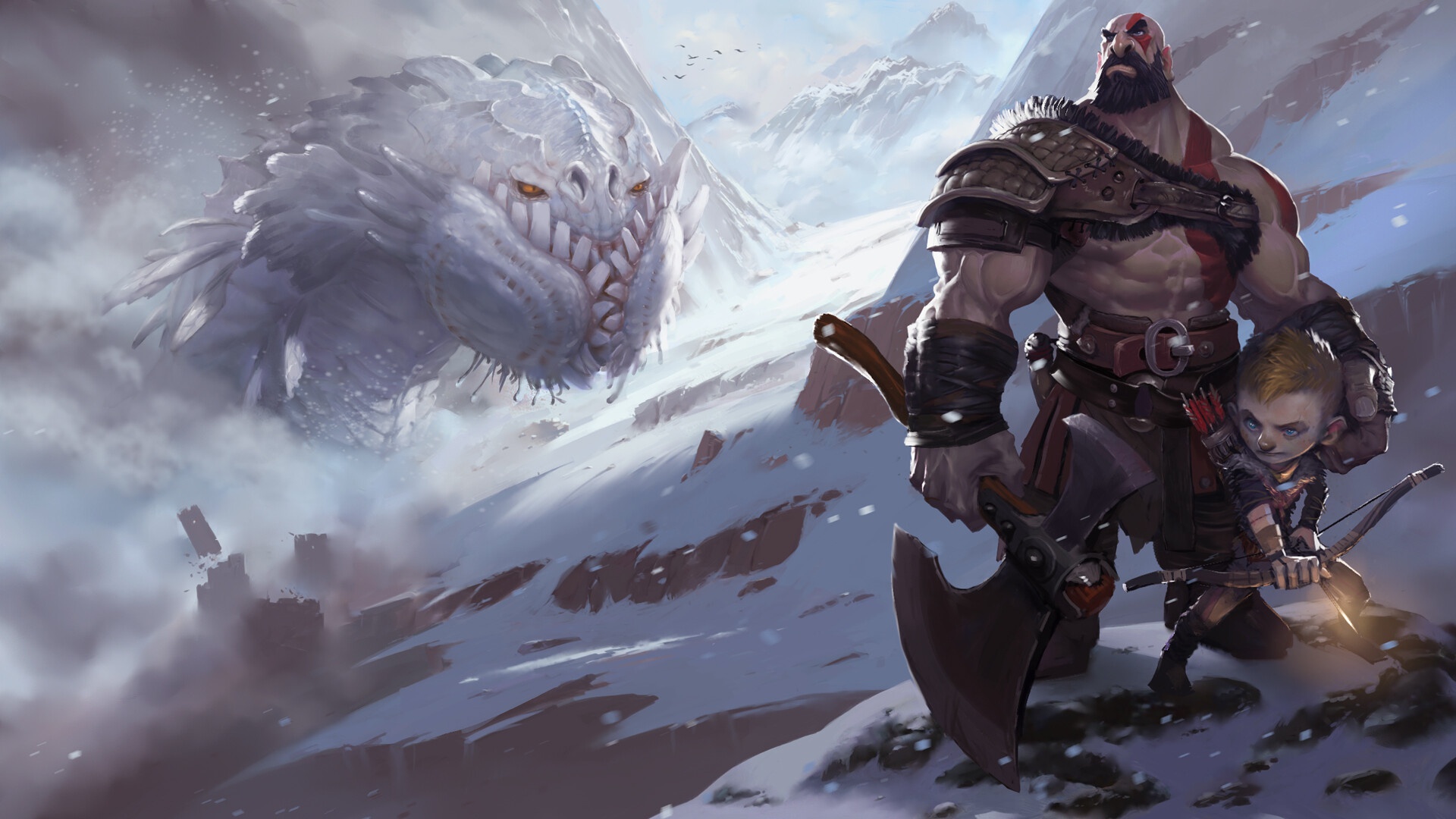 God Of War Fan Art - 1920x1080 Wallpaper - teahub.io