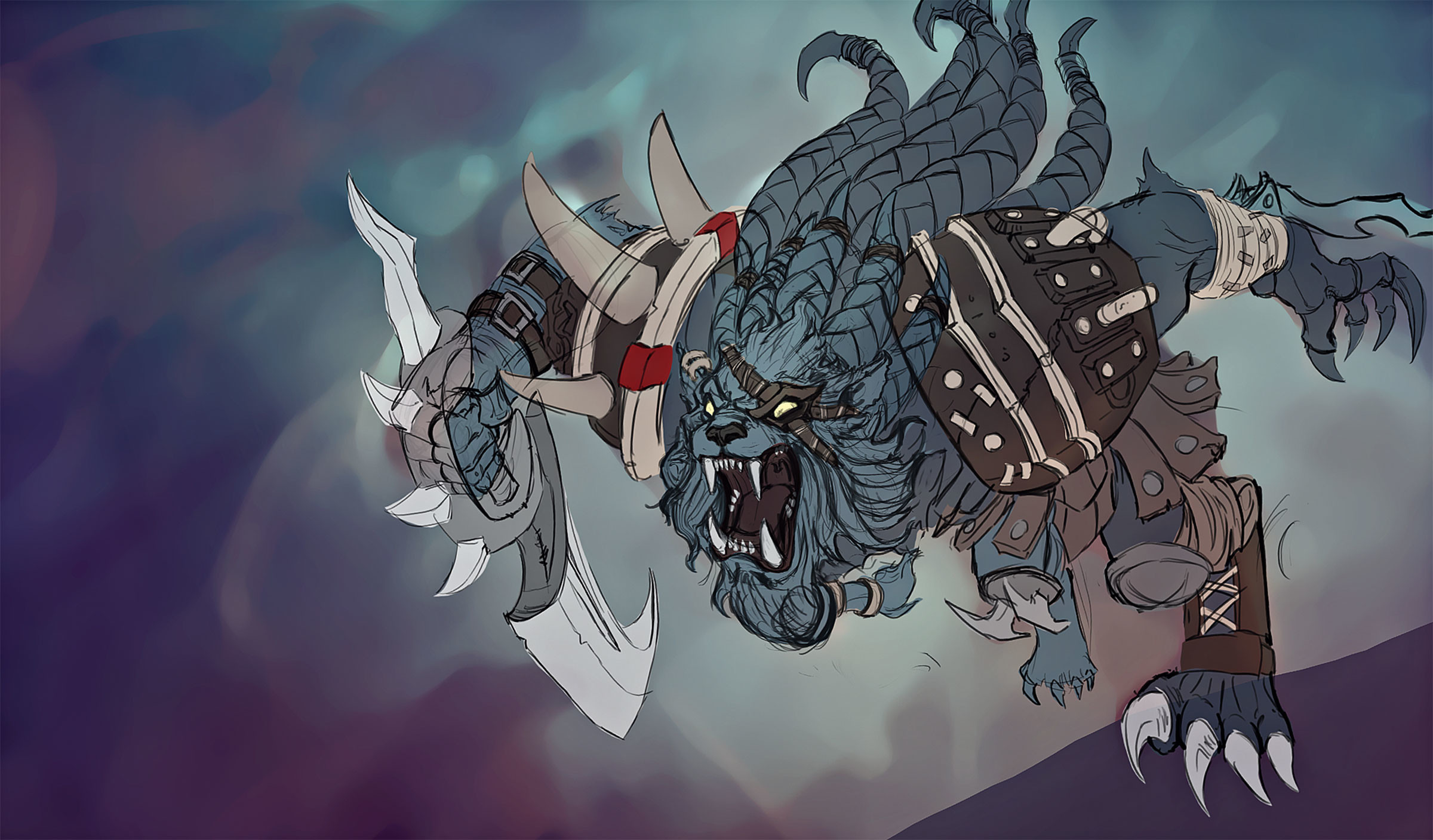 Lol Splash Art Process - 2400x1407 Wallpaper - teahub.io