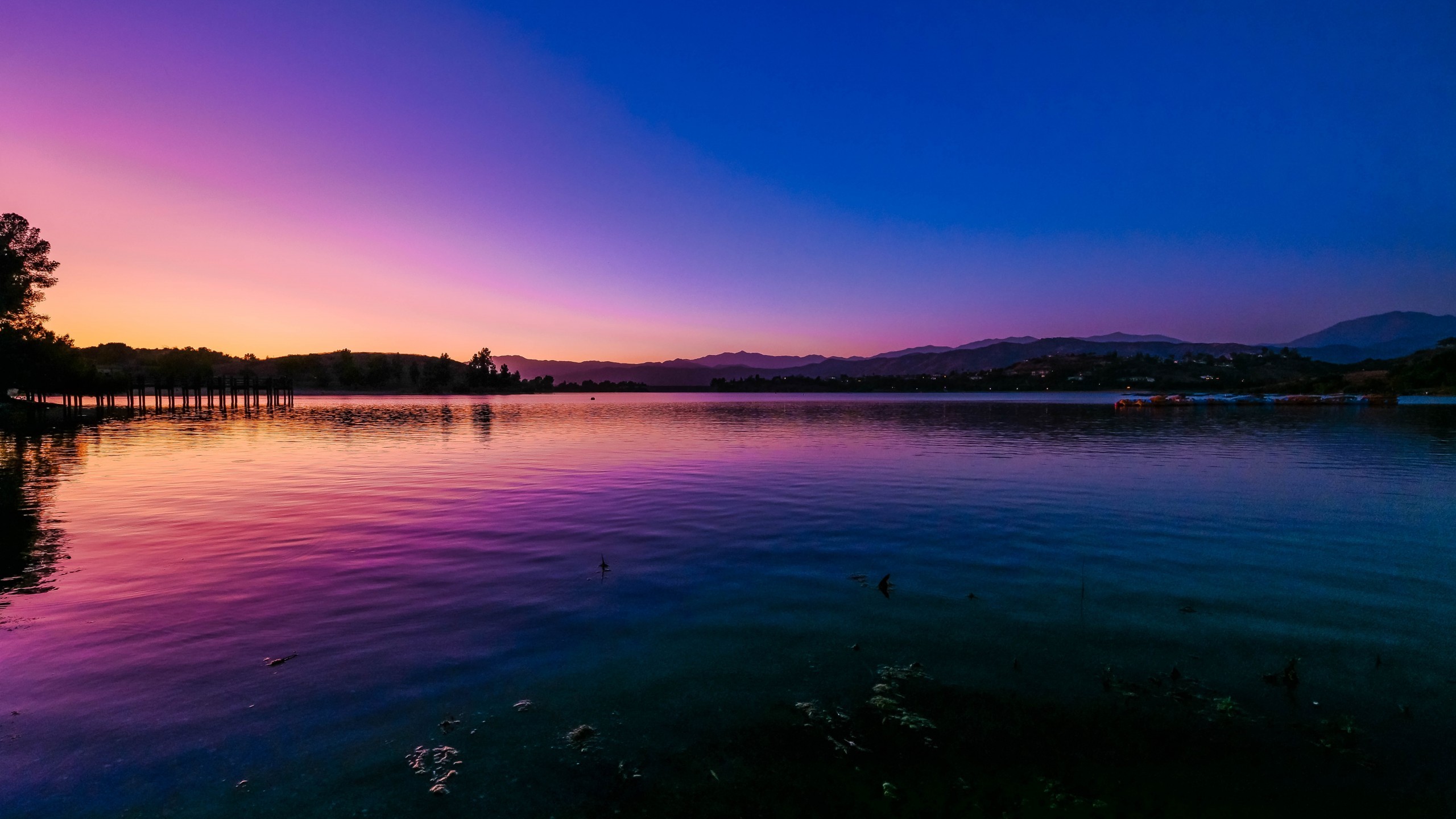 Lake, Sunset, Sky, Scenery - 2560x1440 Wallpaper - teahub.io