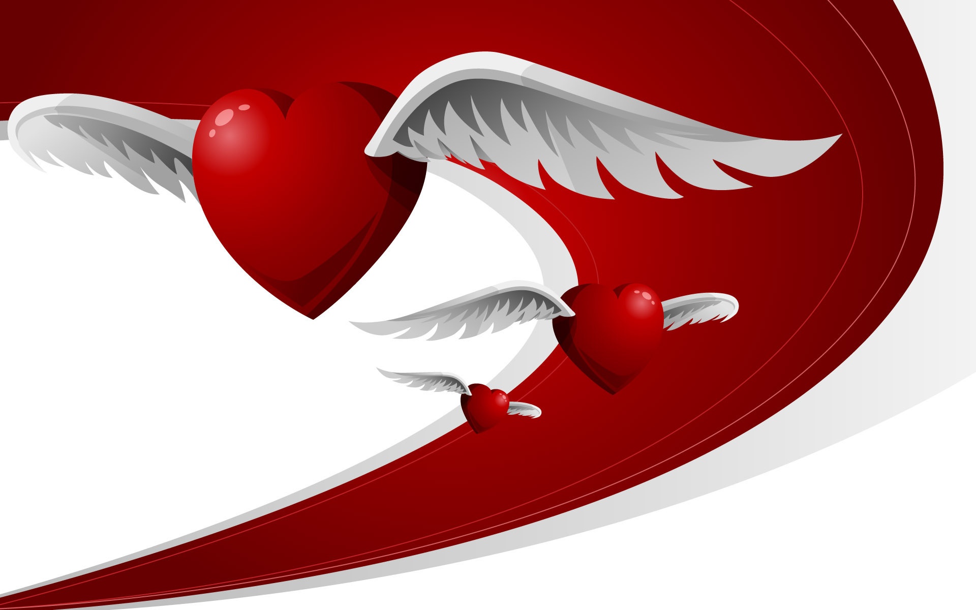 Flying Love Hearts - Flying Love - 1920x1200 Wallpaper - teahub.io