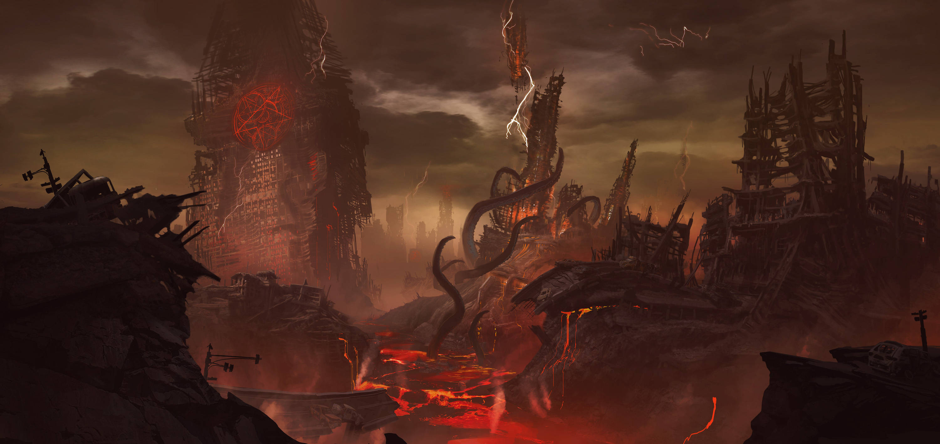 Doom Eternal Concept Art - 3000x1418 Wallpaper - teahub.io Doom Eternal Concept Art - 3000x1418 Wallpaper - teahub.io
