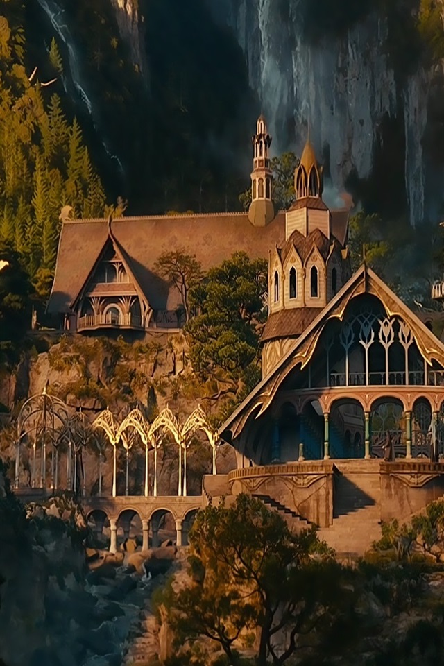 Iphone Wallpaper The Hobbit - Rivendell - 640x960 Wallpaper - teahub.io