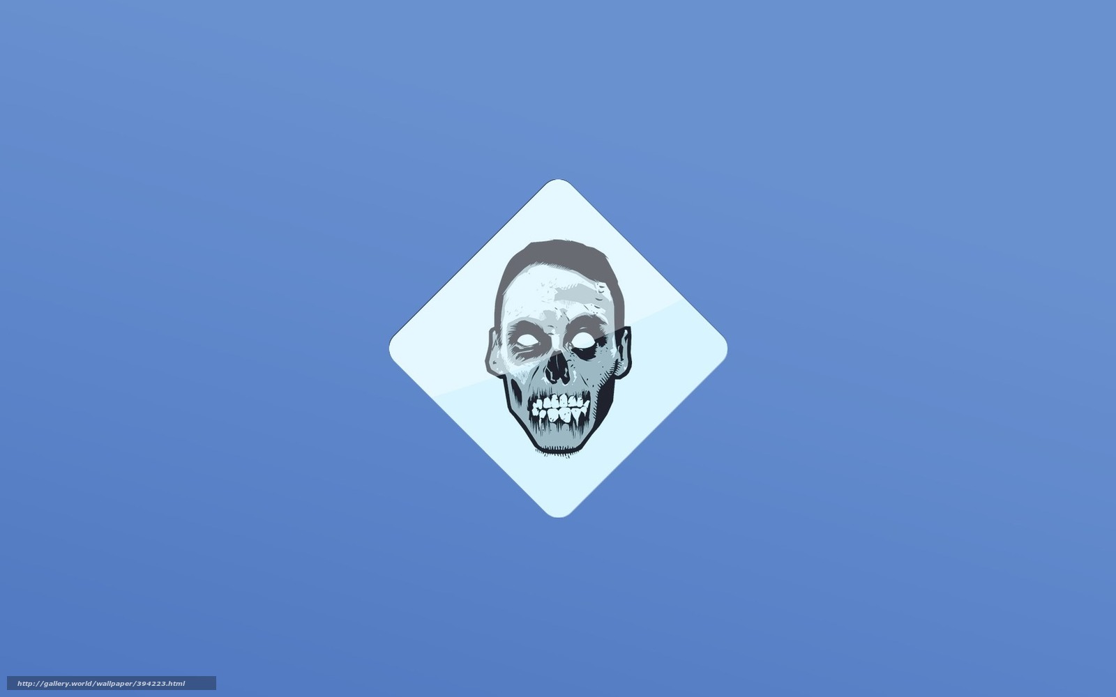 Download Wallpaper Zombie, Blue, Background, Minimalism - Wallpaper ...