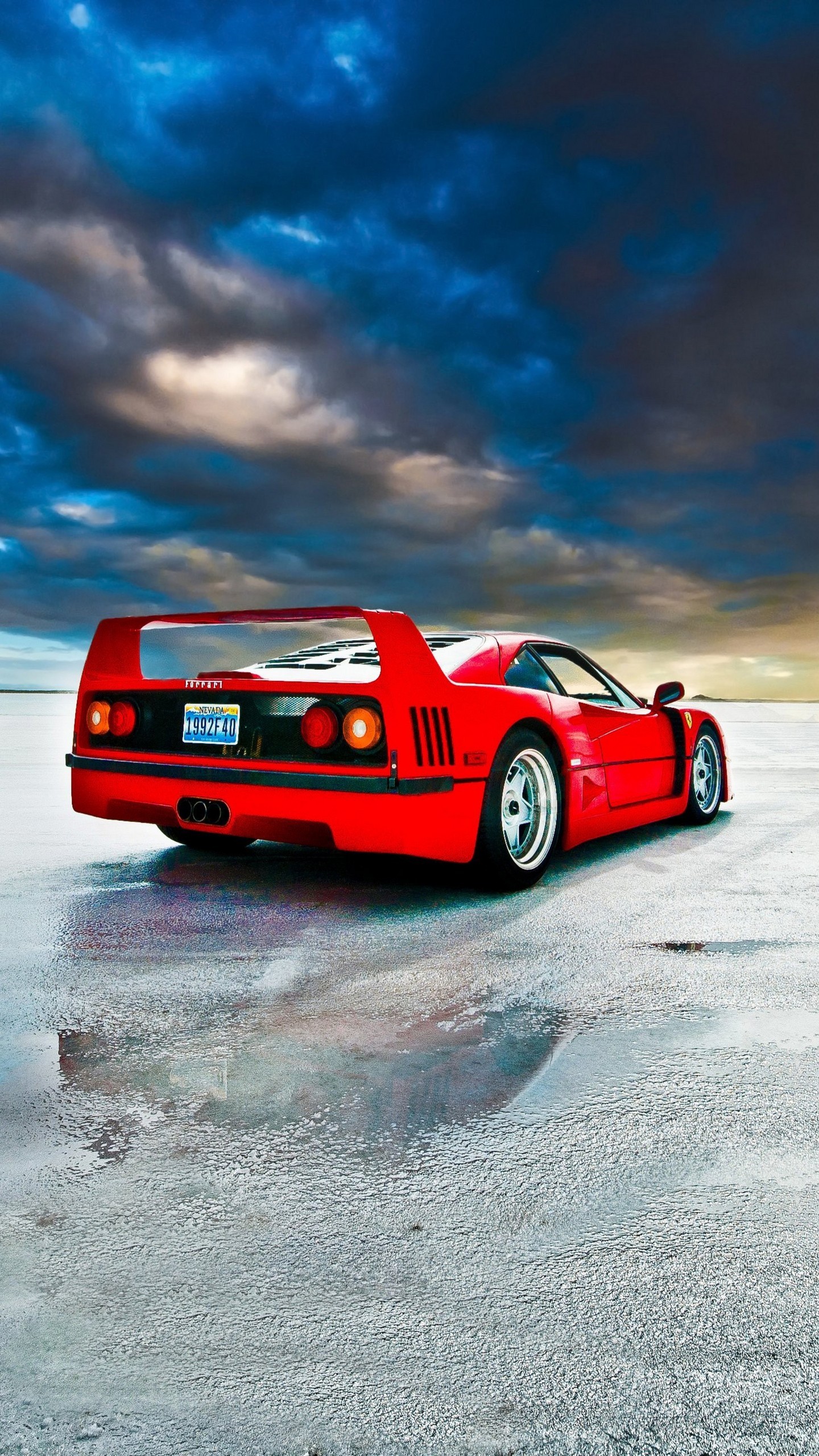 Ferrari F40 Salt Flats - 1440x2560 Wallpaper - teahub.io