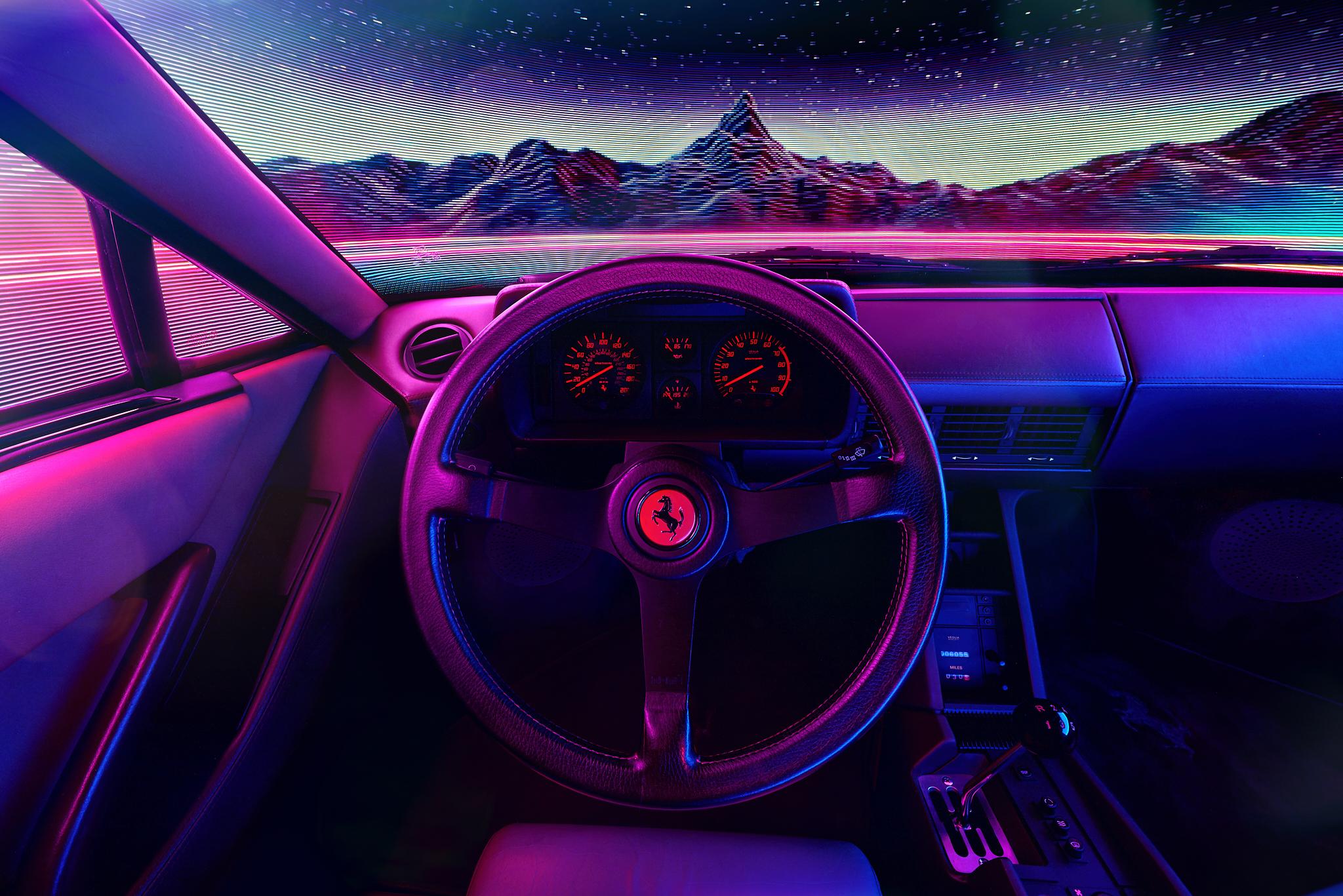 Vaporwave Testarossa - 2048x1367 Wallpaper - teahub.io