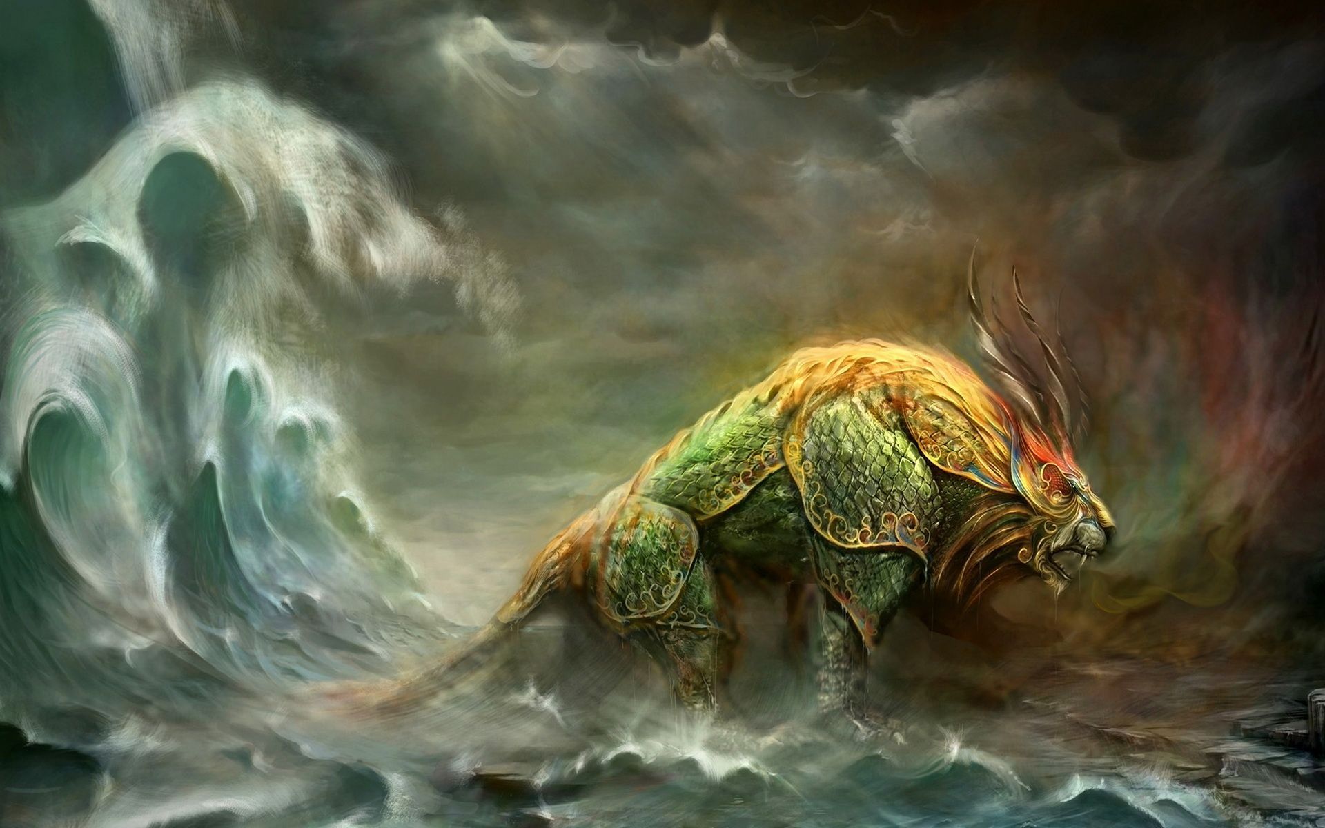 Sea, Monster, Lion - Rasta Lion - 1920x1200 Wallpaper - teahub.io