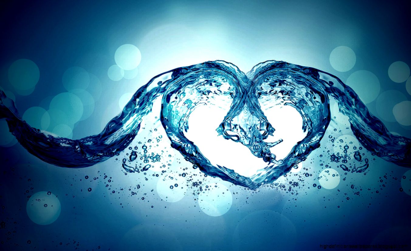 Water Phoenix Bird - Blue Valentine Day Background - 1353x828 Wallpaper ...