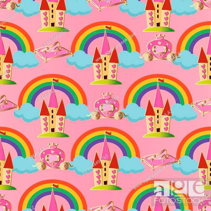 Pink Vector Seamless Pattern Background Wallpaper Illustration - Fondos ...