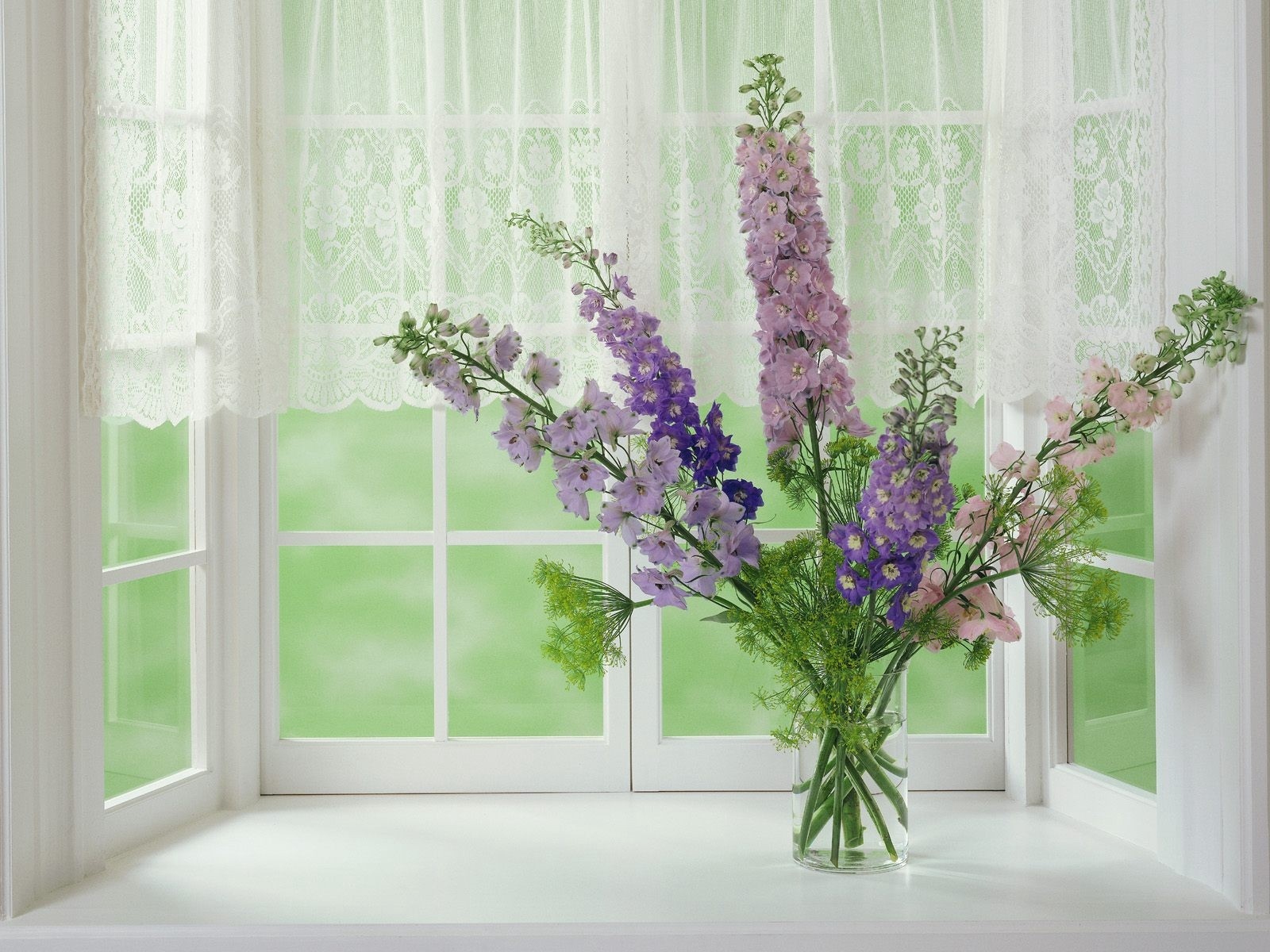 Wallpaper Gladioli, Flowers, Window, Flower, Vase - Flowers With Window ...