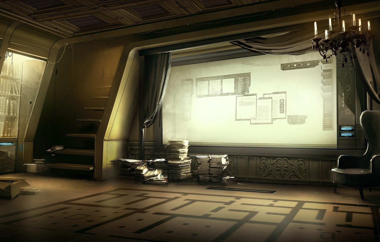 Photo Wallpaper Office, Deus Ex, Human Revolution, - Deus Ex Interior ...