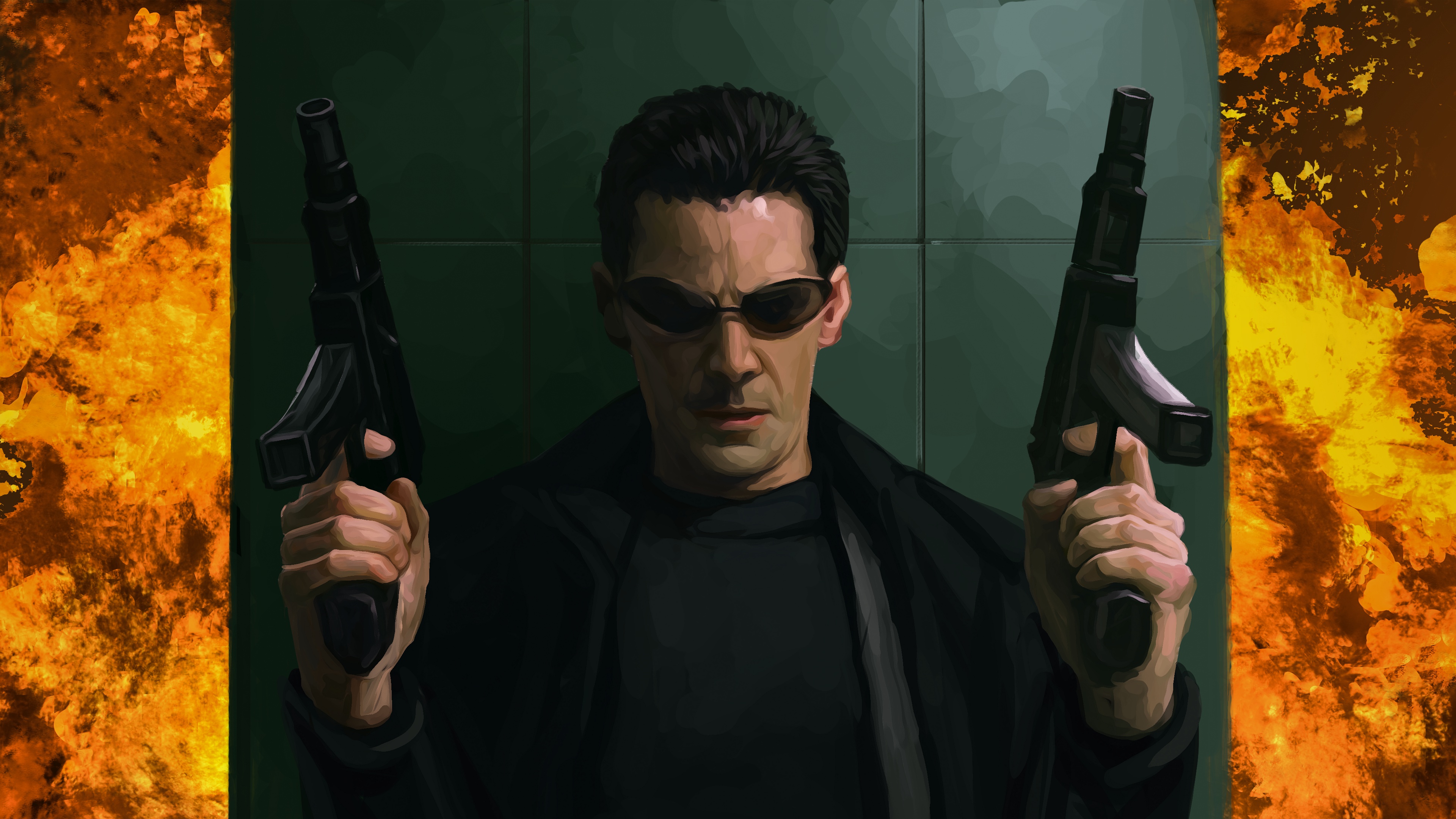 Matrix Lobby Scene Neo - 3840x2160 Wallpaper - teahub.io