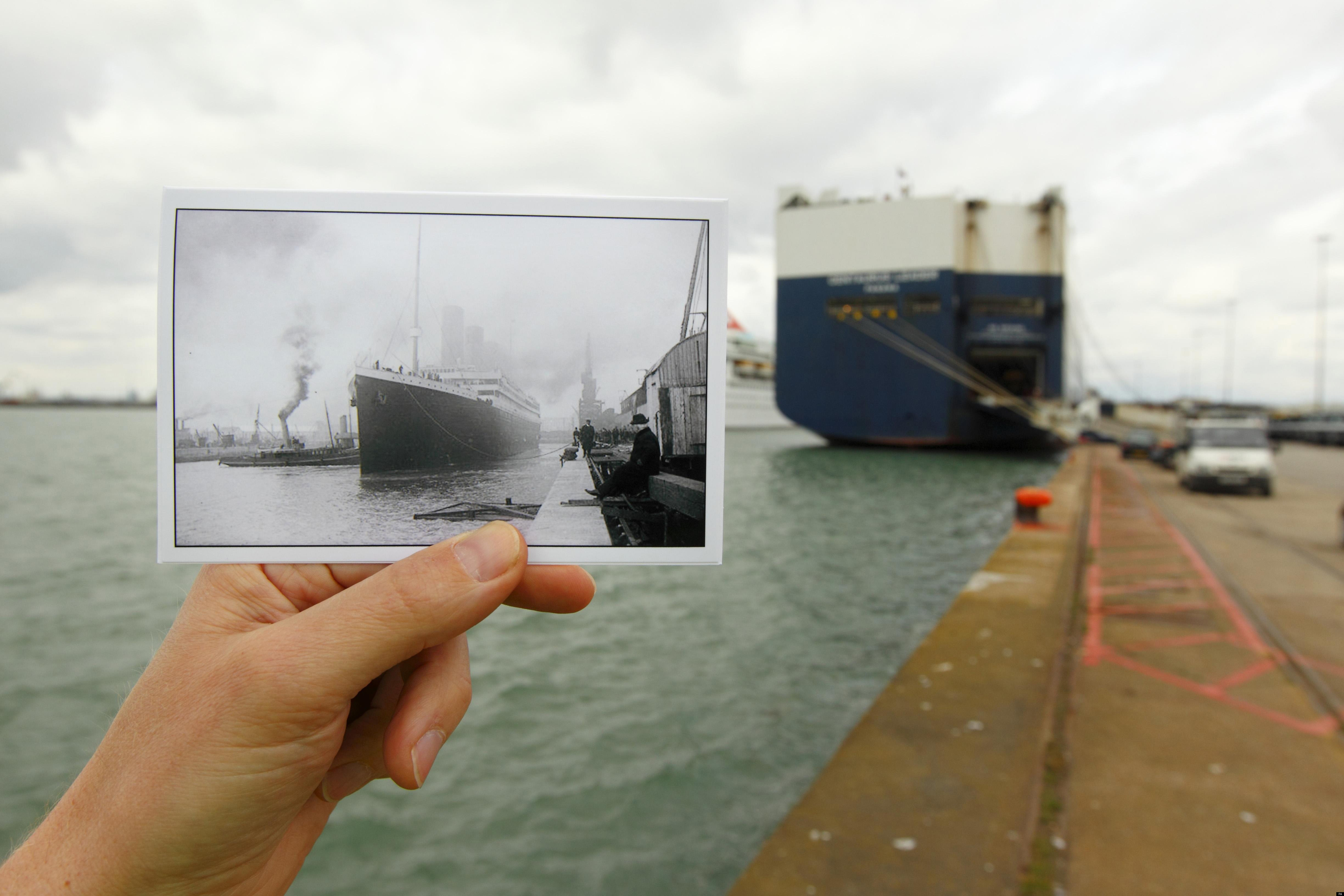 Titanic Memorial Cruise - Titanic Dock Southampton Then And Now ...