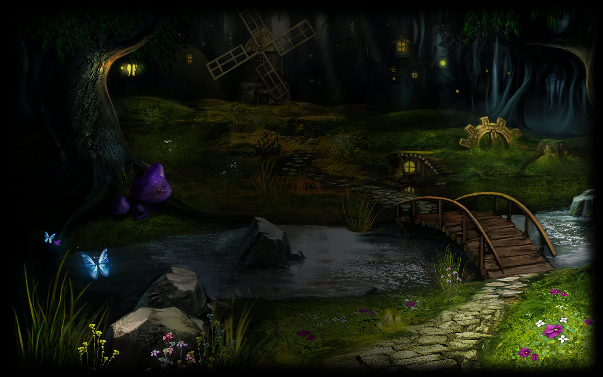 Trine Profile Background - Old Mill Fantasy - 1920x1200 Wallpaper ...