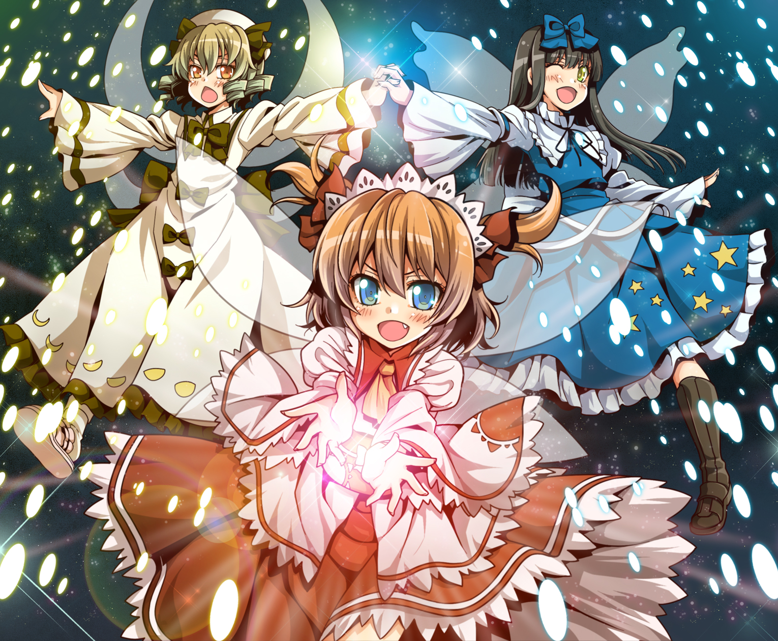 Three Fairies Of Light - 1530x1260 Wallpaper - teahub.io