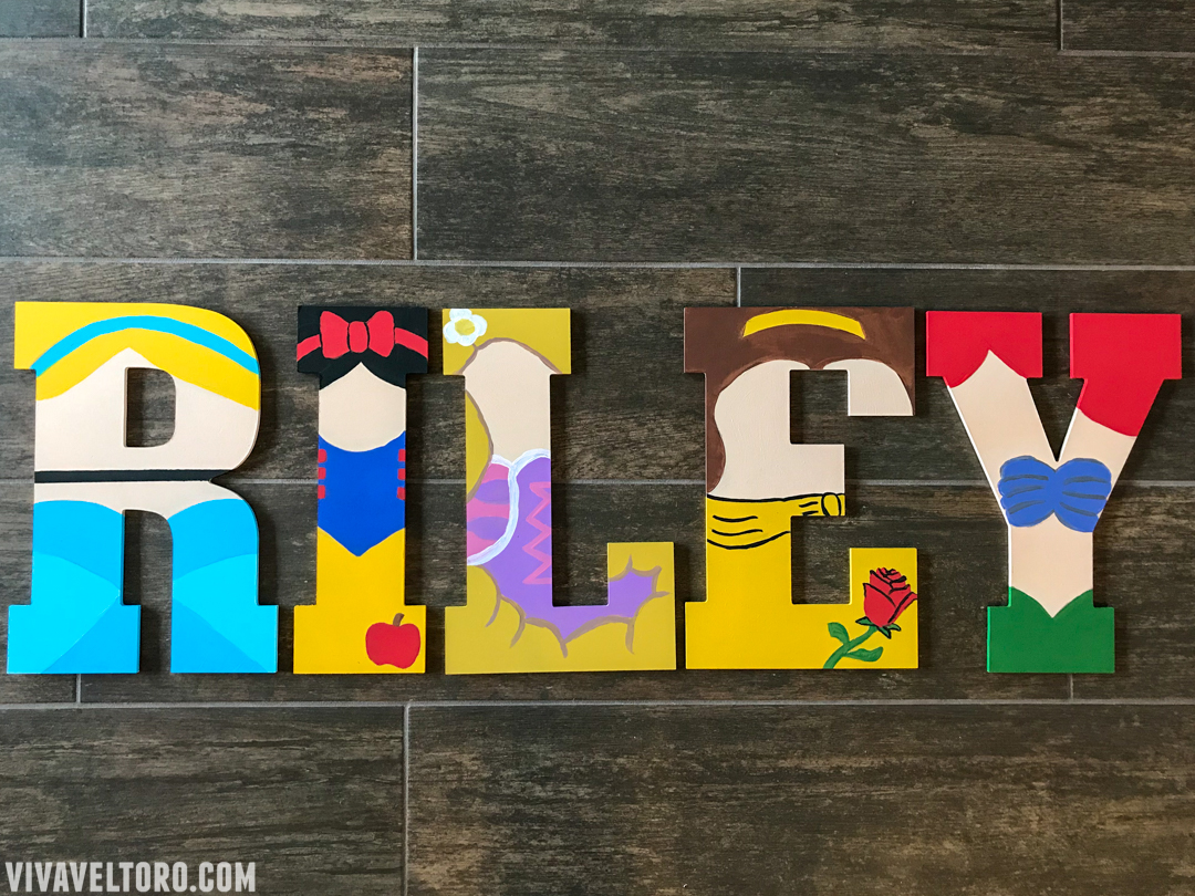Disney Princess Wall Letters - Disney Princess Letter Wood Wall Decor ...