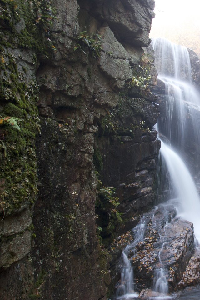 Waterfall In Forest And Boardwalk - Flume Gorge - 640x960 Wallpaper ...