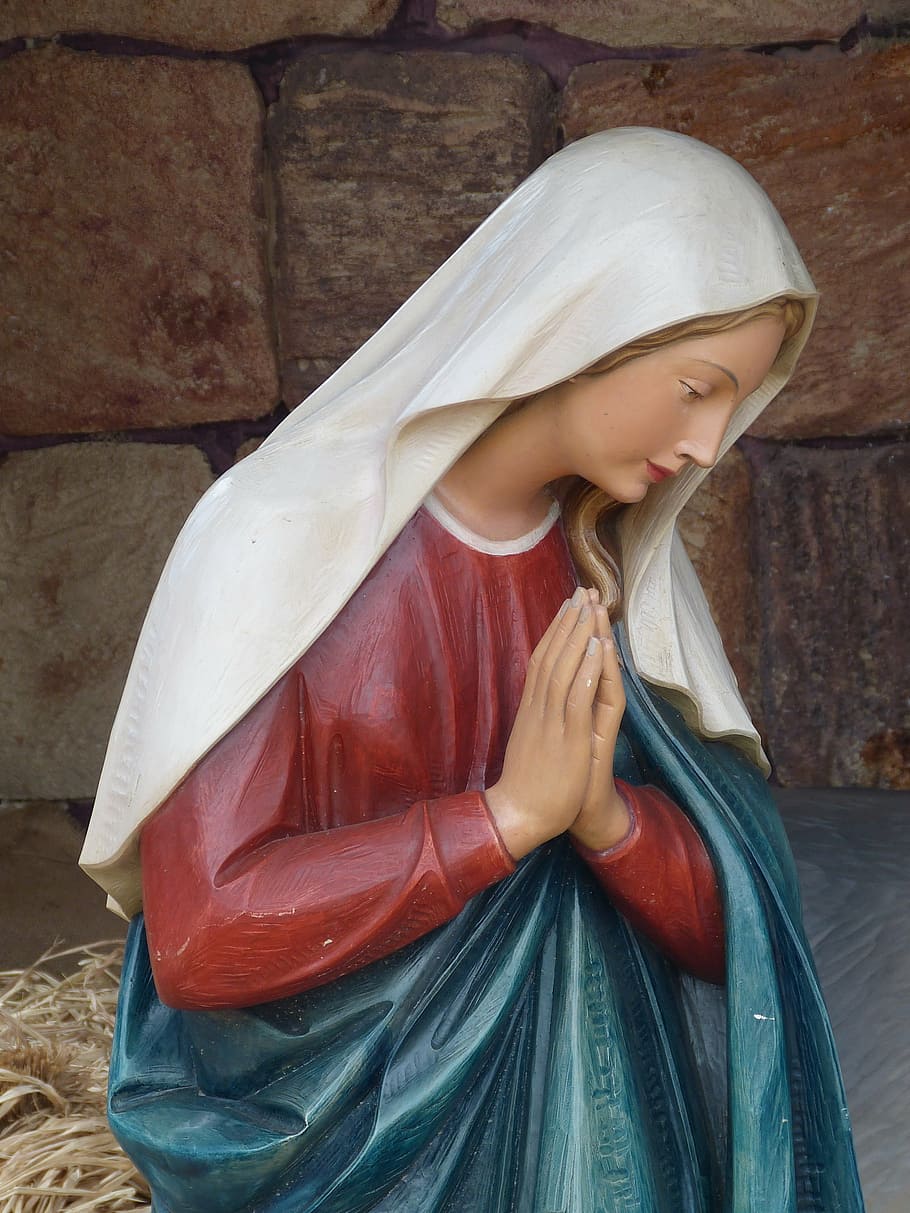 Mother Mary In Christmas Crib - 910x1213 Wallpaper - teahub.io
