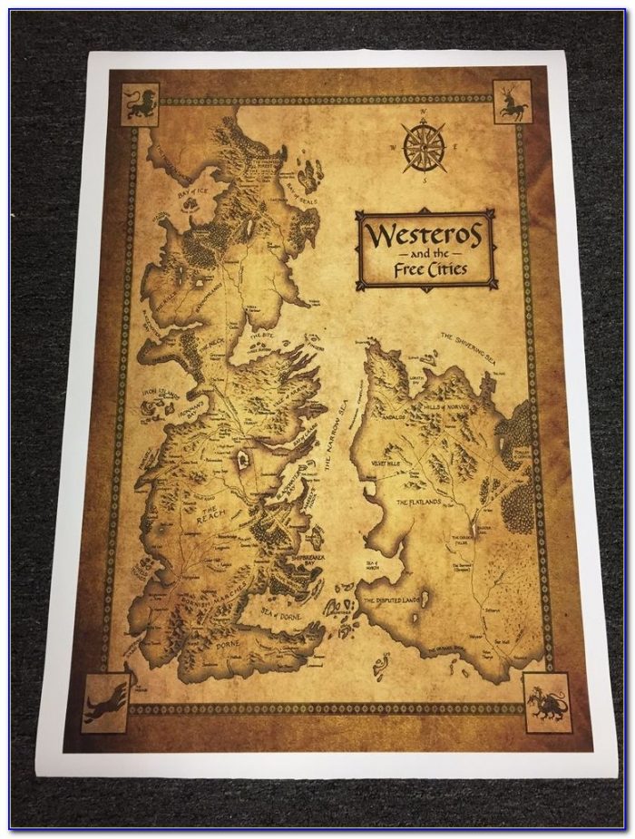 Poster Westeros Printable Map - 700x925 Wallpaper - teahub.io