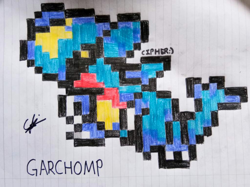 User Uploaded Image - Garchomp Pixel Art - 1024x768 Wallpaper - teahub.io