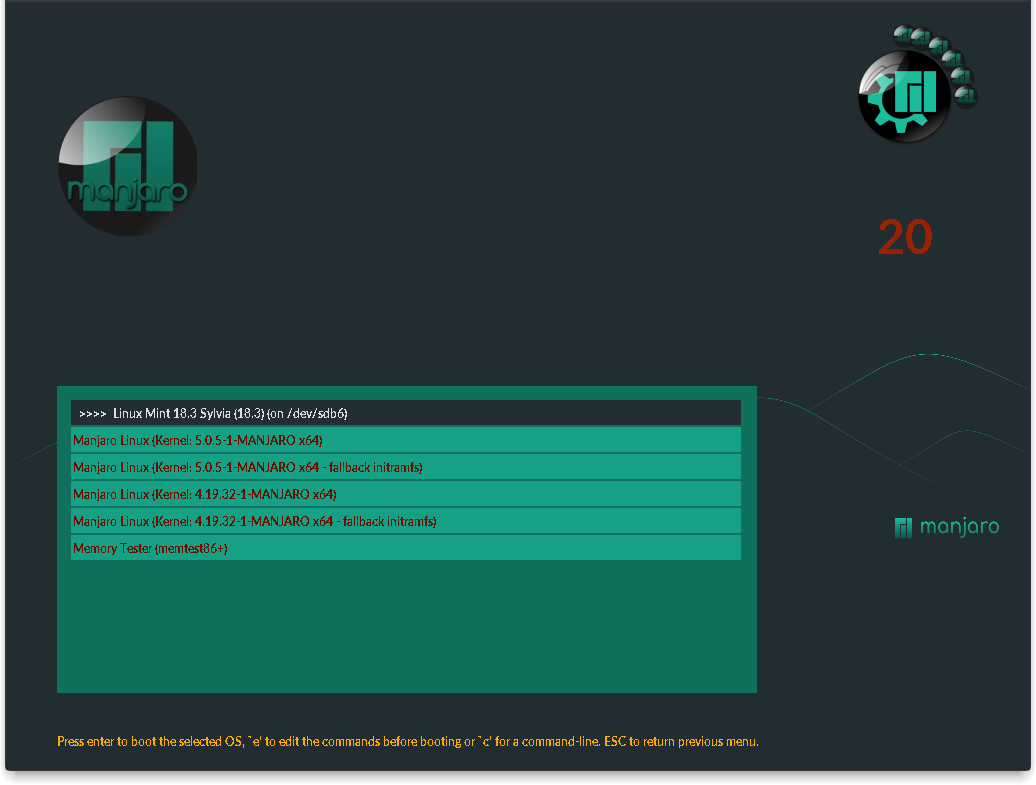 Manjaro Grub Theme - 1036x785 Wallpaper - teahub.io