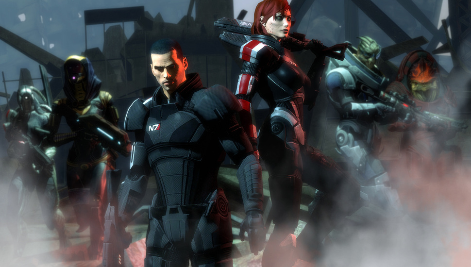 Mass Effect, Shepard, Krogan, Tali Zorah, Urdnot Wrex, - Shepard Male X ...