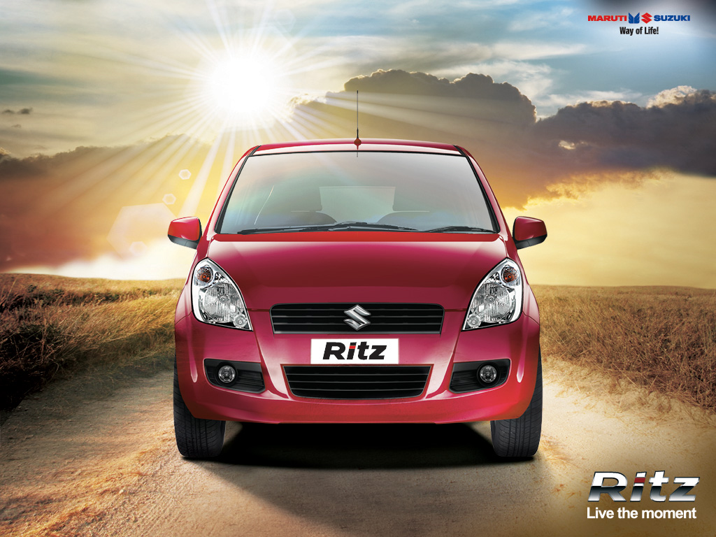 Maruti Suzuki Ritz In Fire Brick Red Color Wallpaper - 1024x768 ...