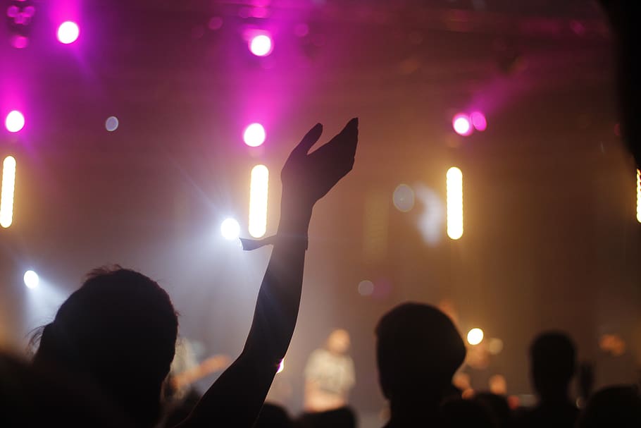 Worship, Hands, Music, God, Lights, Performance, Bokeh, - Rock Concert ...