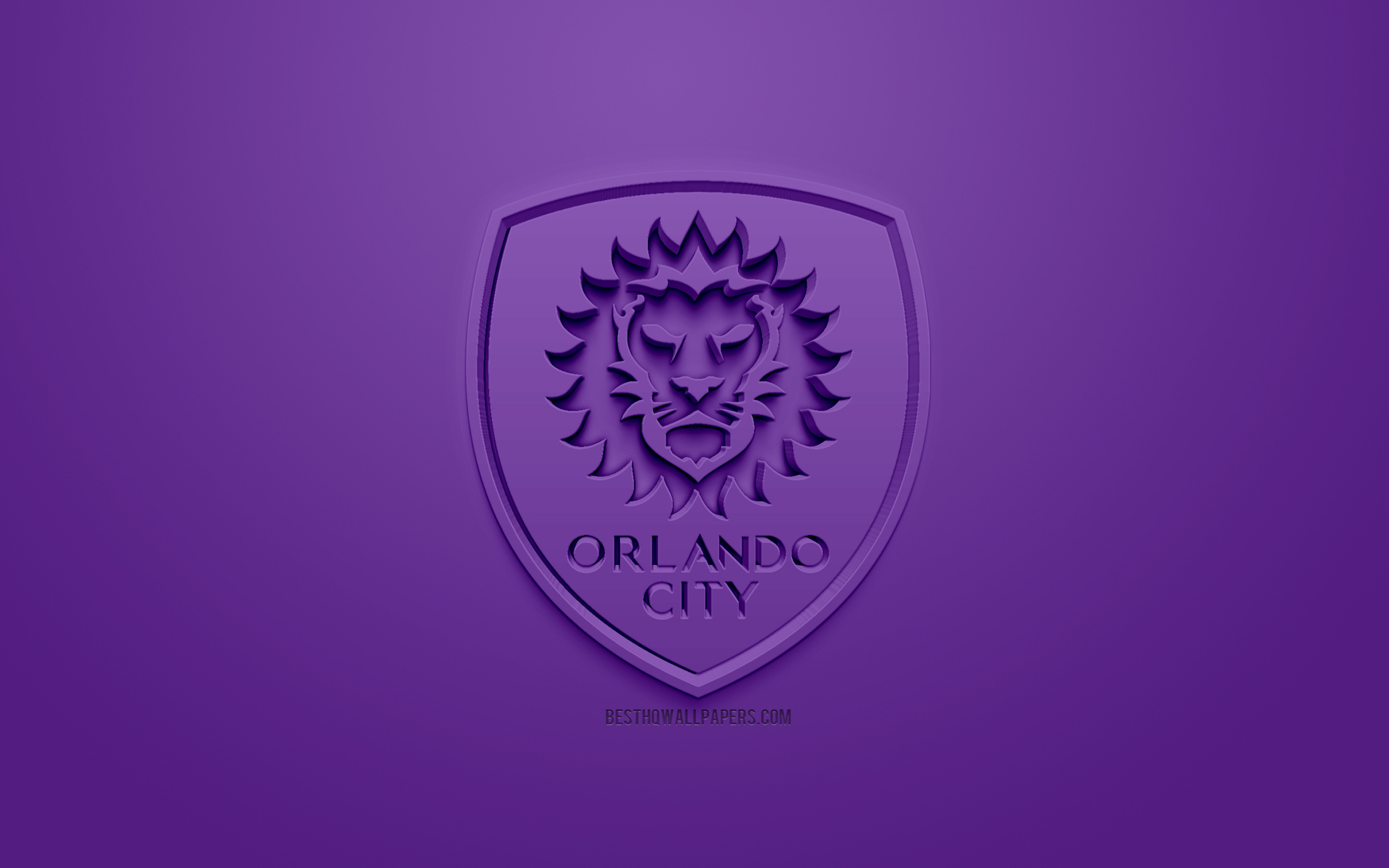 Orlando City Sc, Creative 3d Logo, Purple Background, - 2560x1600 ...