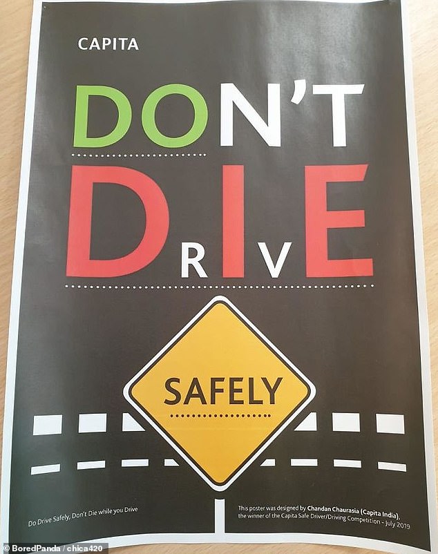 This Poster Is Designed So Poorly, It Actually Turns - Don T Drive ...