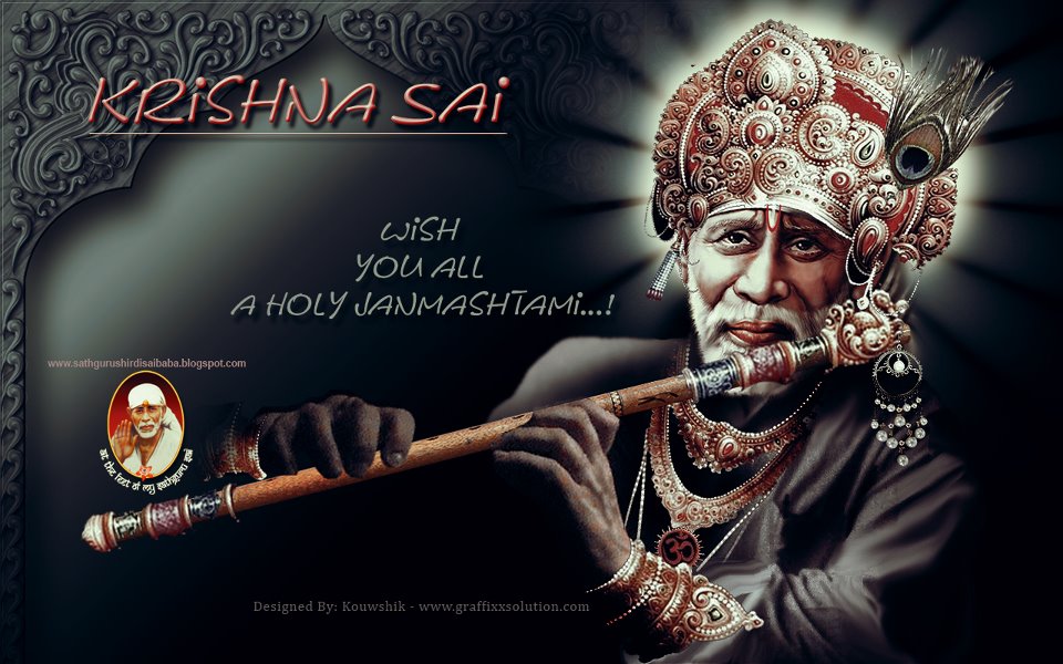 God Baba Ramdev Hd Wallpaper - Krishna Janmashtami Sai Baba - 960x600 ...