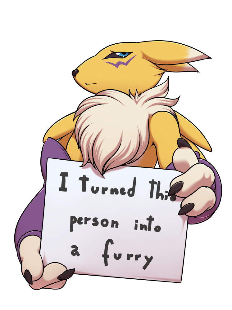Renamon I Turned This Person Into A Furry - 747x1000 Wallpaper - teahub.io