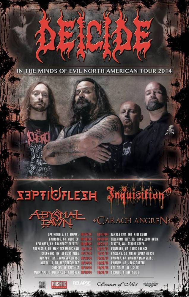 Deicide Tour Dates 2019 - 636x1000 Wallpaper - teahub.io