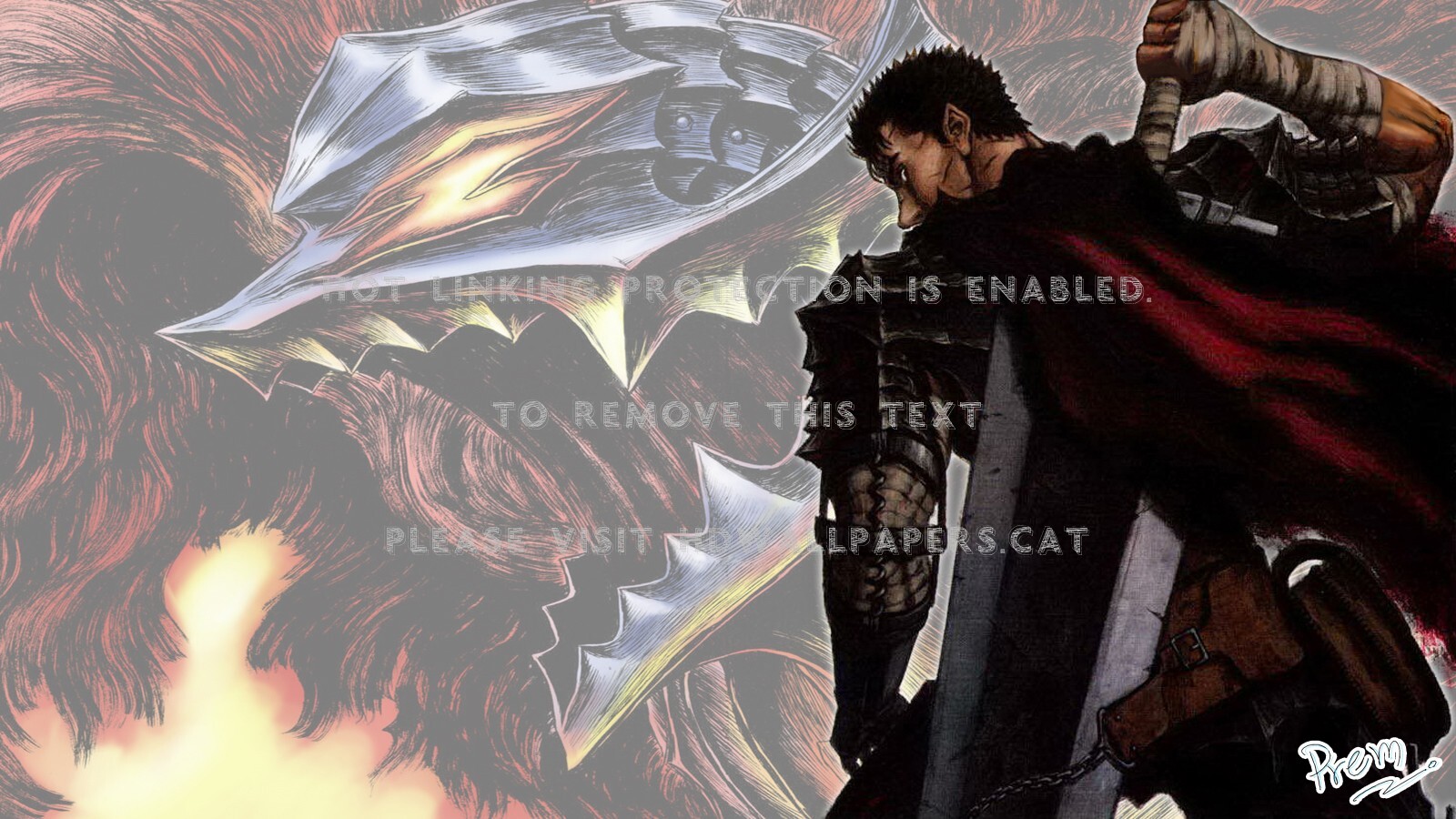 Berserk Man Guts Demon Armor Big Sword - Berserk 29 - 1600x900 ...