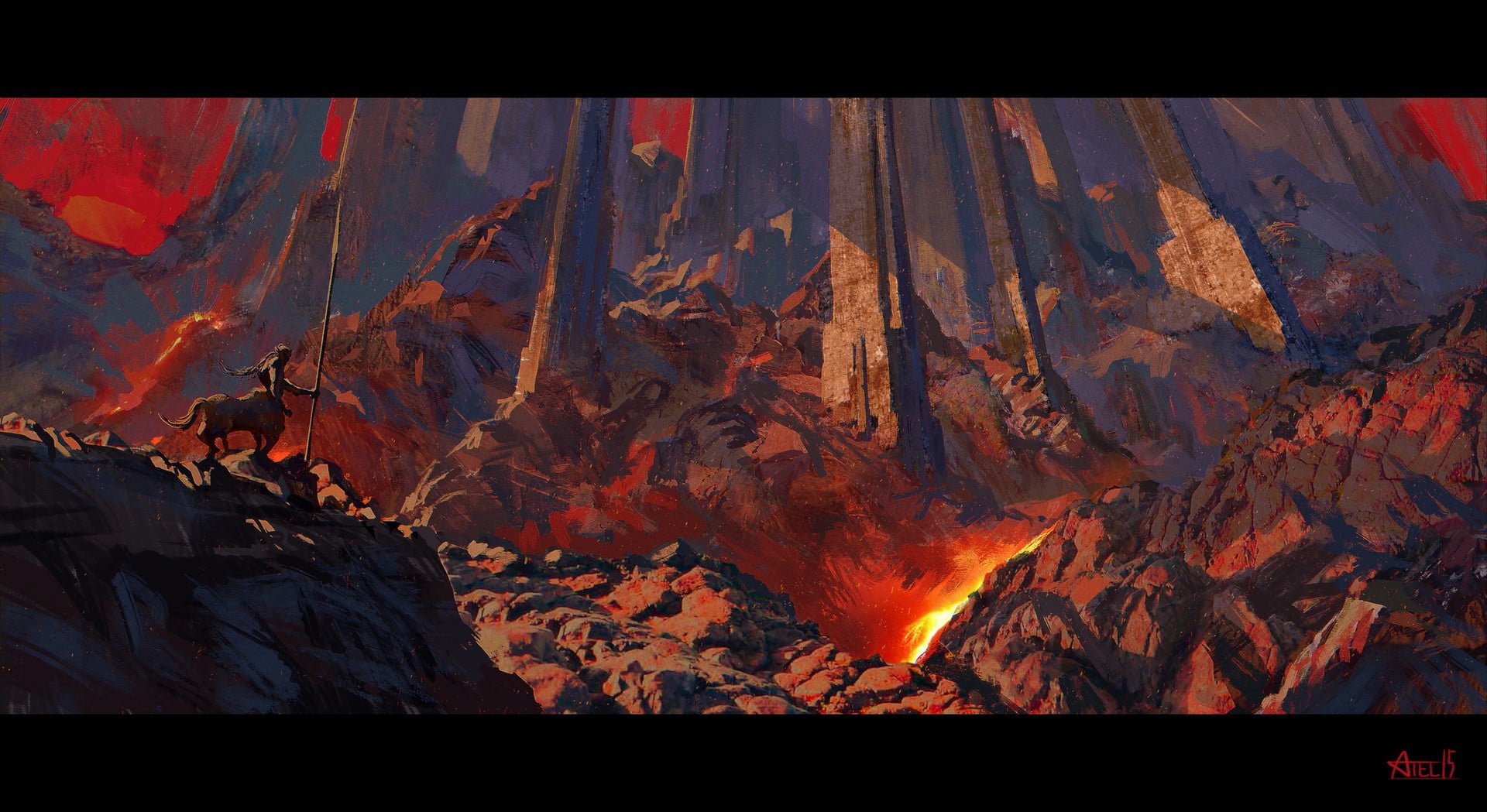 Fantasy Volcano Art - 1920x1049 Wallpaper - teahub.io