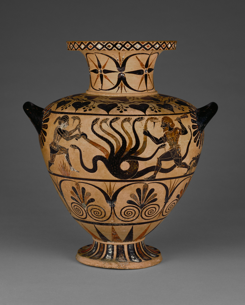 Attributed To Eagle Painter , Active - Hercules And The Hydra Vase ...