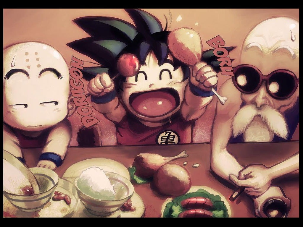 Son Goku Eating - 1024x768 Wallpaper - teahub.io