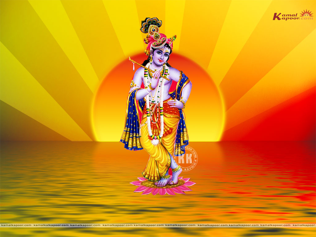 Krishna Image With Sunrise - 1024x768 Wallpaper - teahub.io