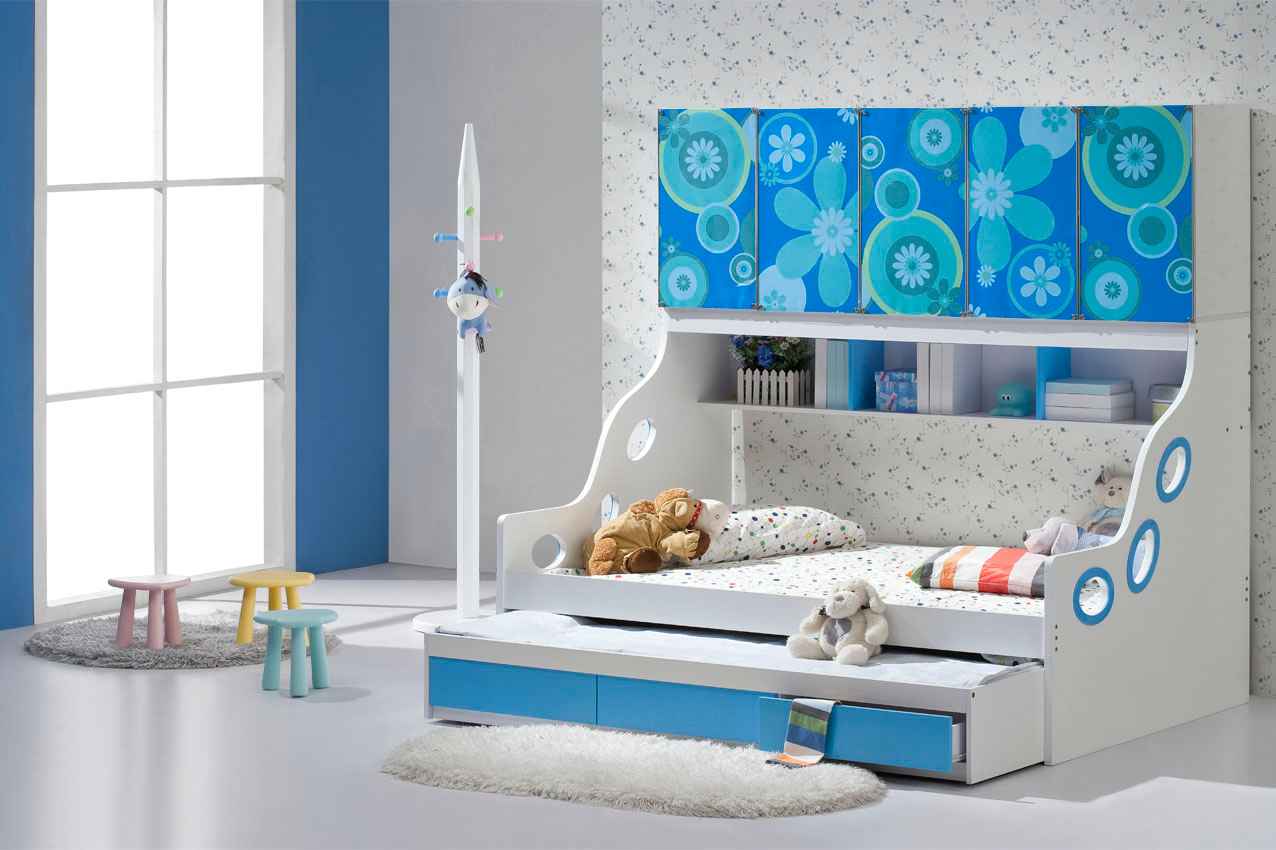 Download Wall Art And Wallpaper With Full Size Trundle Bed Plus - Kids ...