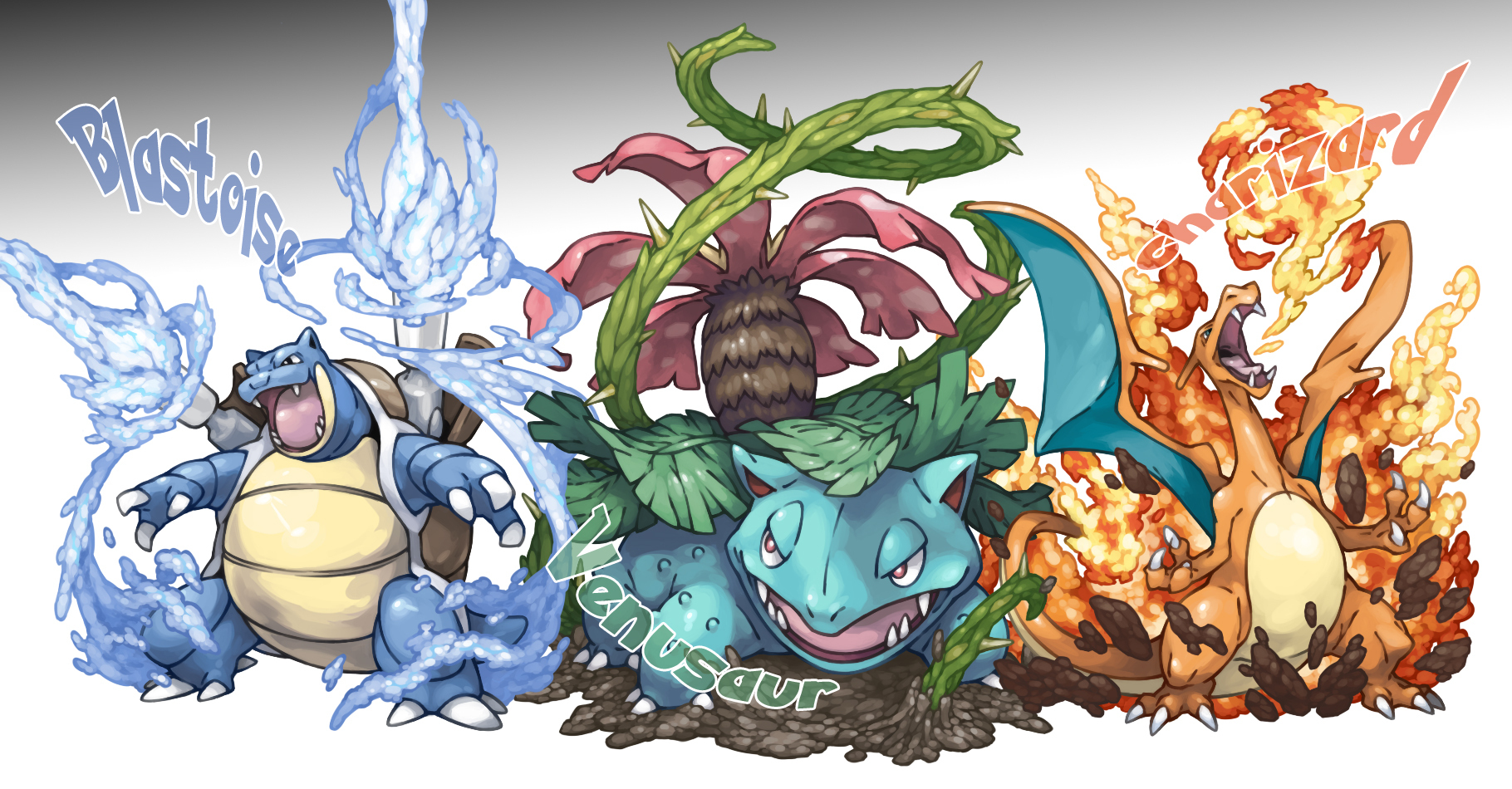 Pokemon Charizard Blastoise Venusaur - 1820x950 Wallpaper - teahub.io Pokemon Charizard Blastoise Venusaur - 1820x950 Wallpaper - teahub.io