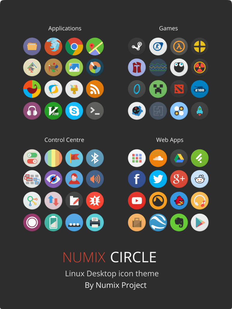 Numix Circle Icon Theme - Windows 10 Desktop Icon Design - 774x1032 ...