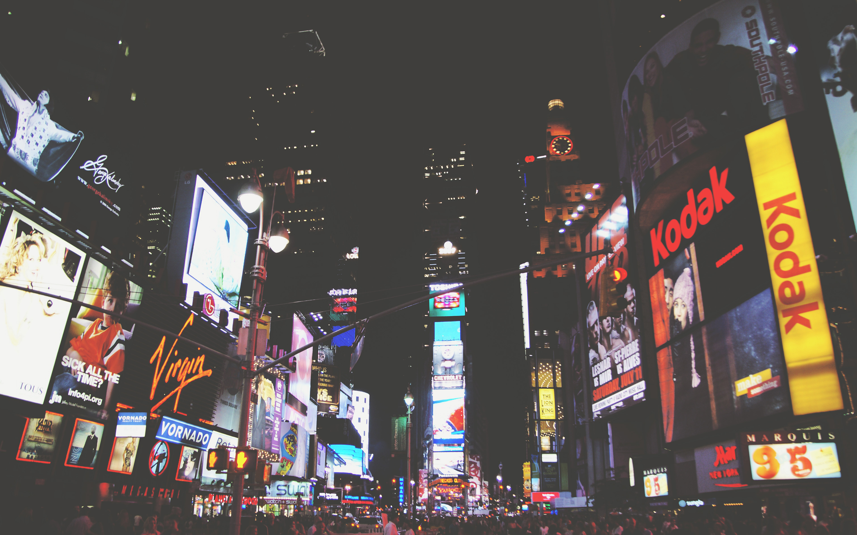 Time Square Wallpaper Dark - 2880x1800 Wallpaper - teahub.io