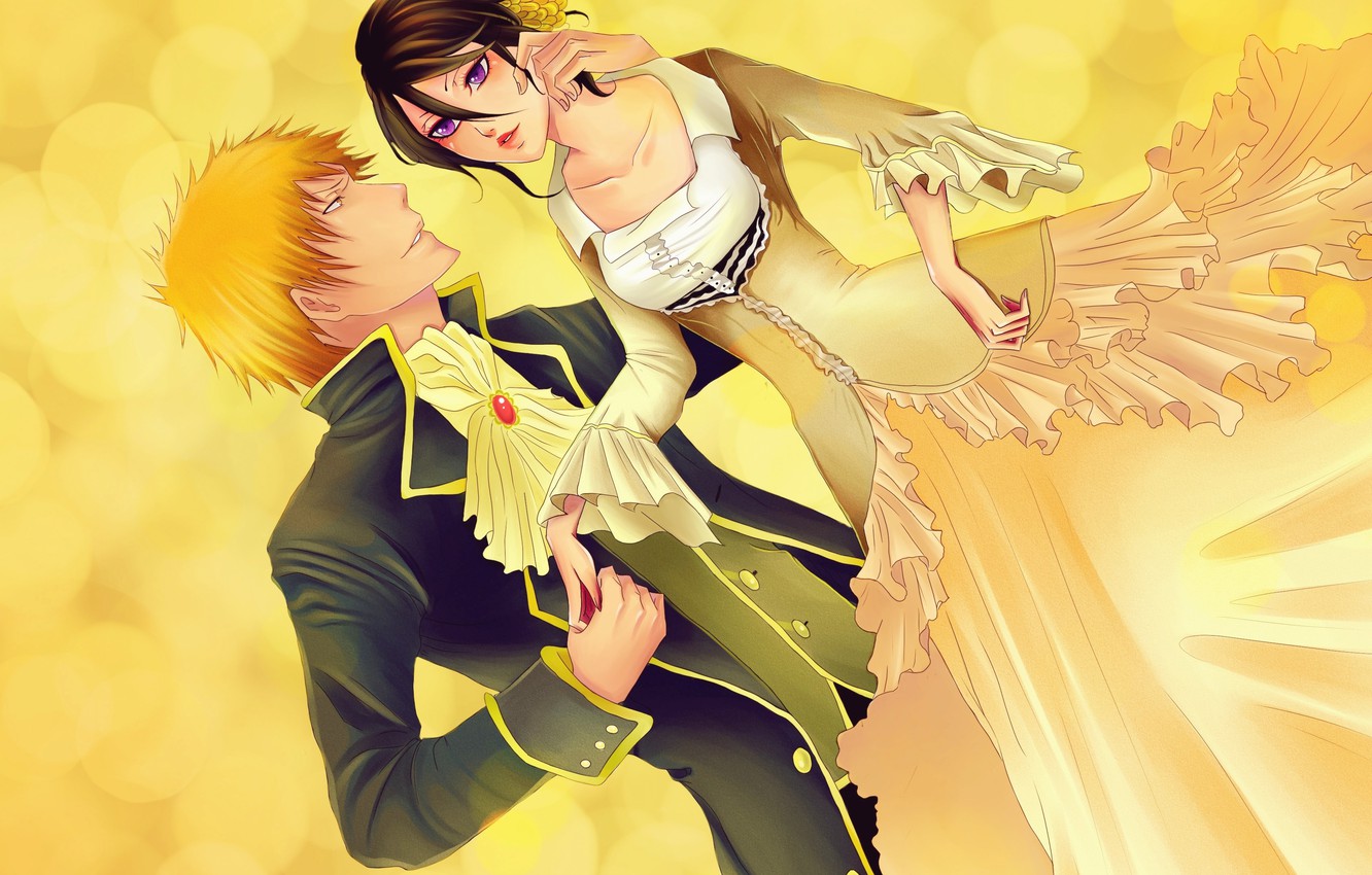Photo Wallpaper Dance, Bleach, Bleach, Ichigo Kurosaki, - Rukia Kuchiki ...