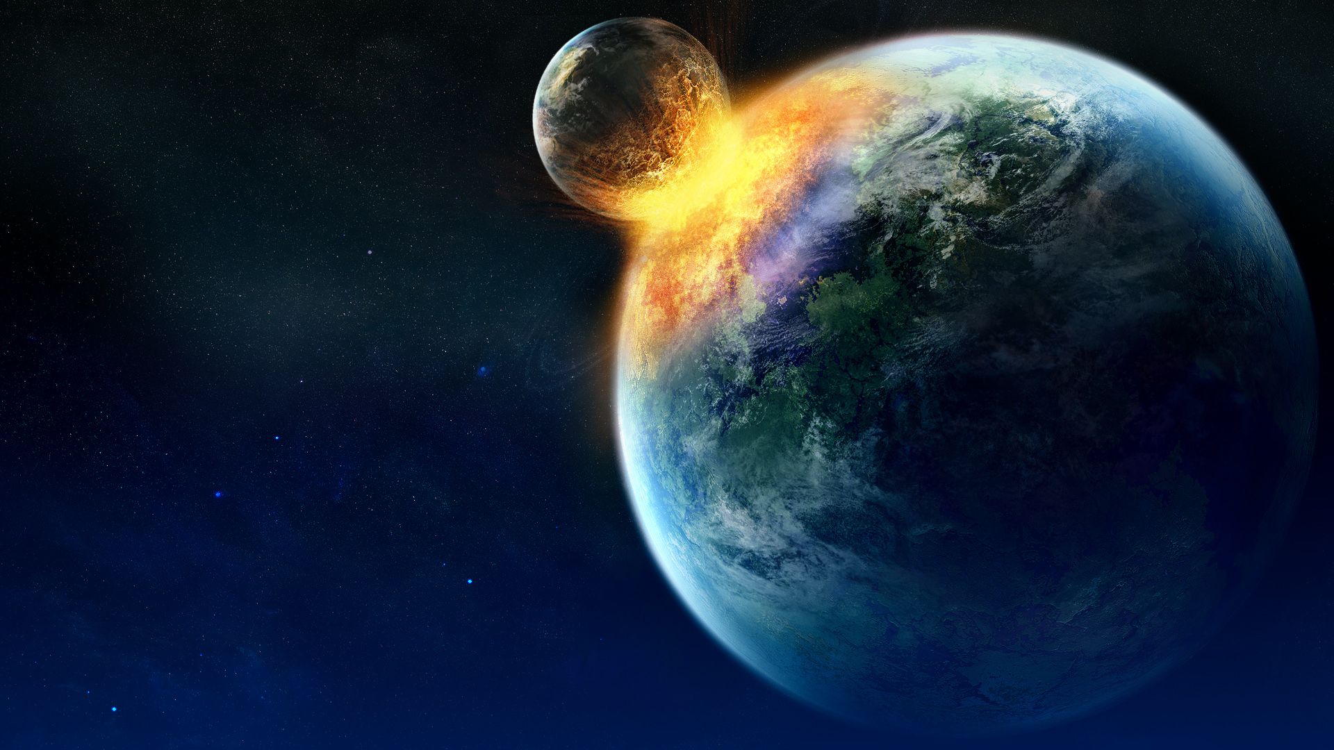 Disaster - Collision Of Two Planets - 1920x1080 Wallpaper - teahub.io