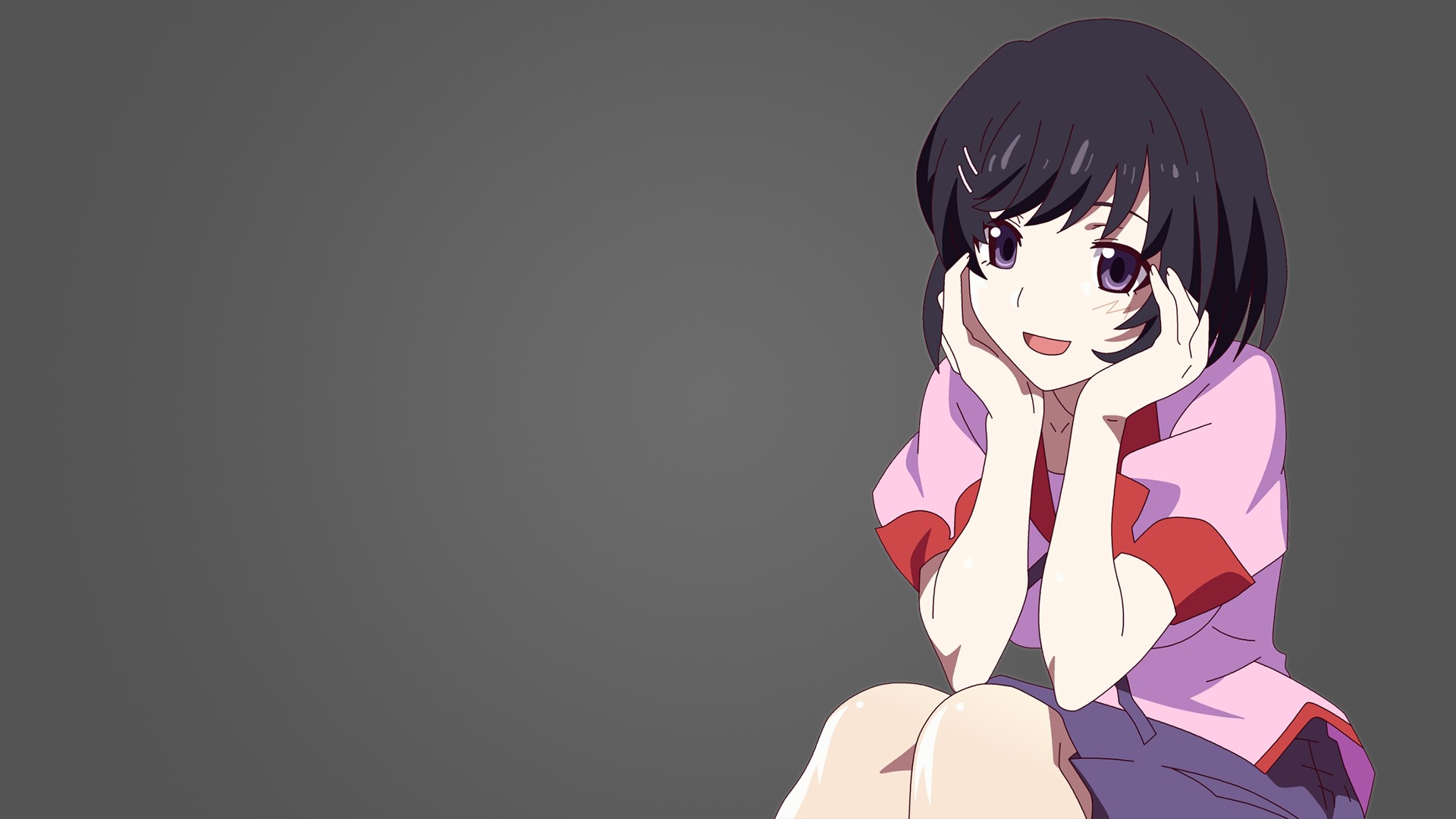 Wallpaper - Monogatari Hanekawa Short Hair - 1920x1080 Wallpaper ...