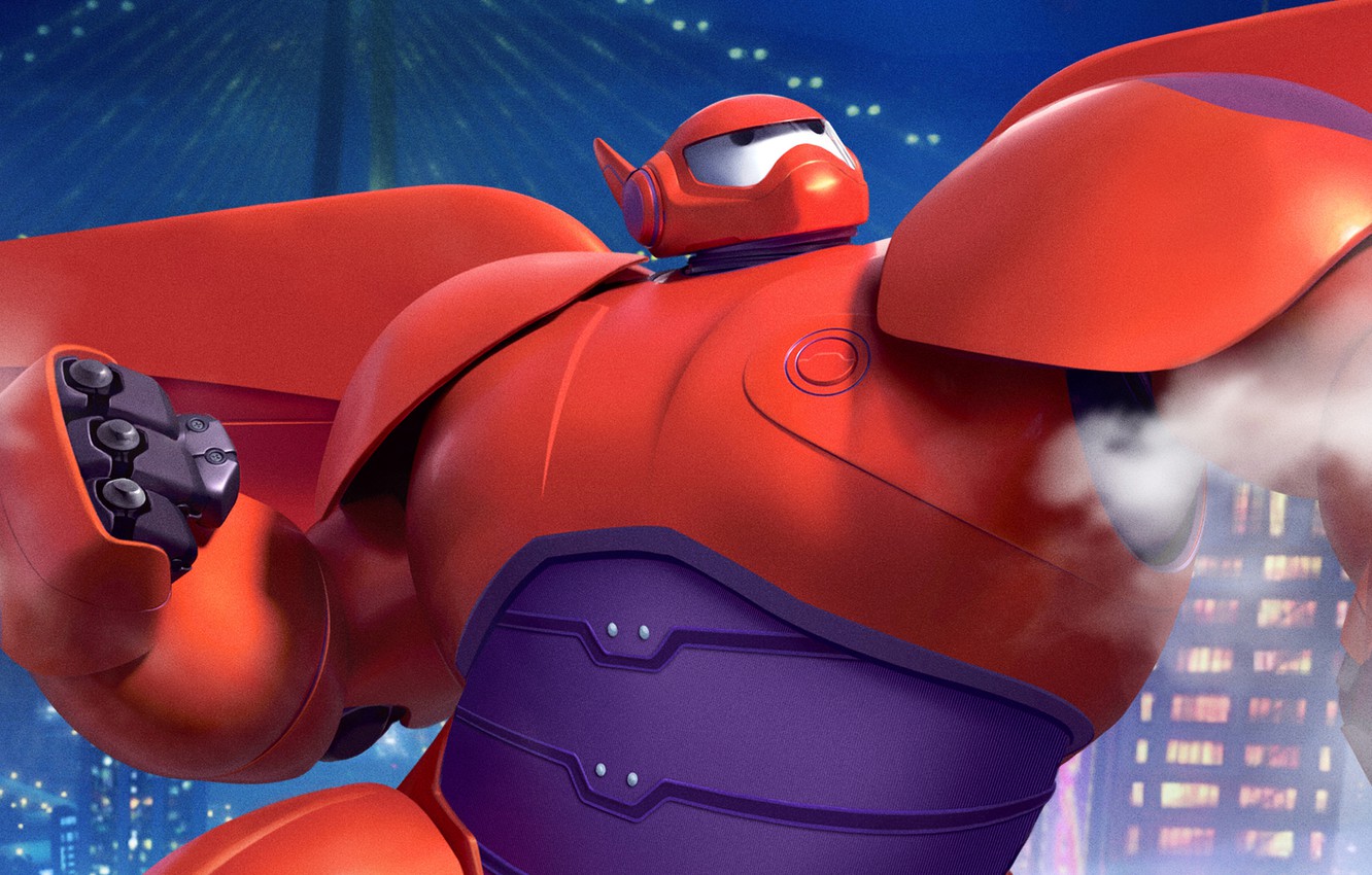 Photo Wallpaper City, Action, Red, Sky, Shell, Hero, - 超 能 陆 战队 壁纸 ...