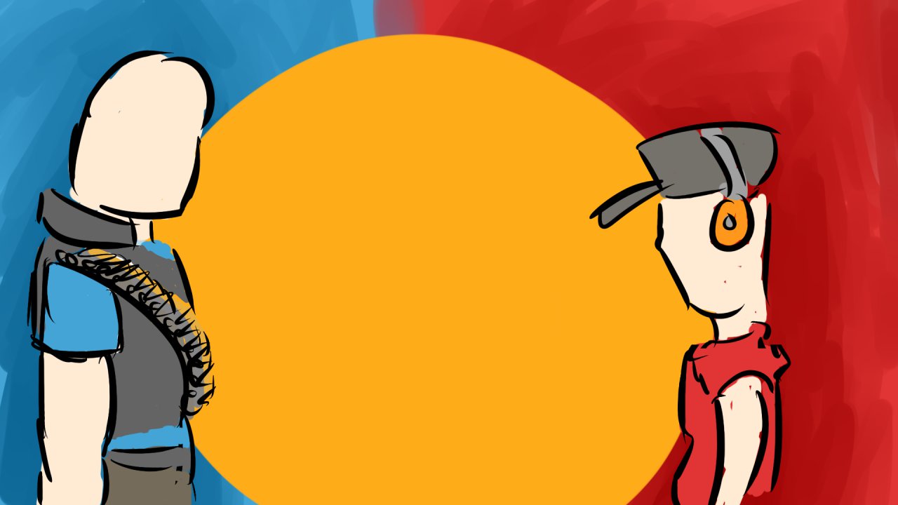 Red Vs Blue - Cartoon - 1280x720 Wallpaper - teahub.io