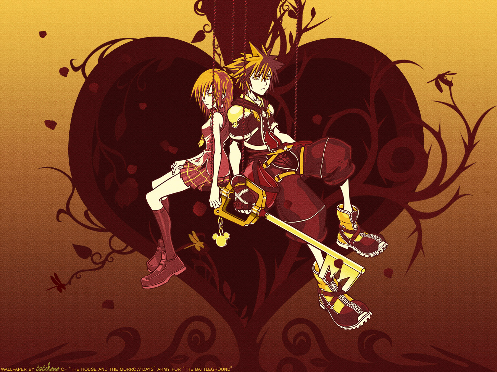 Kingdom Hearts Wallpaper Sora Kairi 1600x1200 Wallpaper