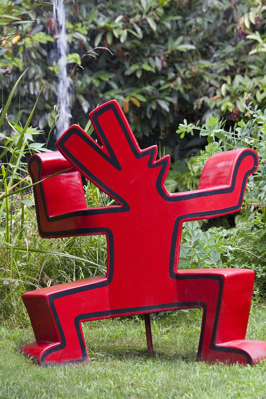 Artwork, Sculpture, Keith Haring, Dog, Red Dog, Barking, - Sculpturen ...