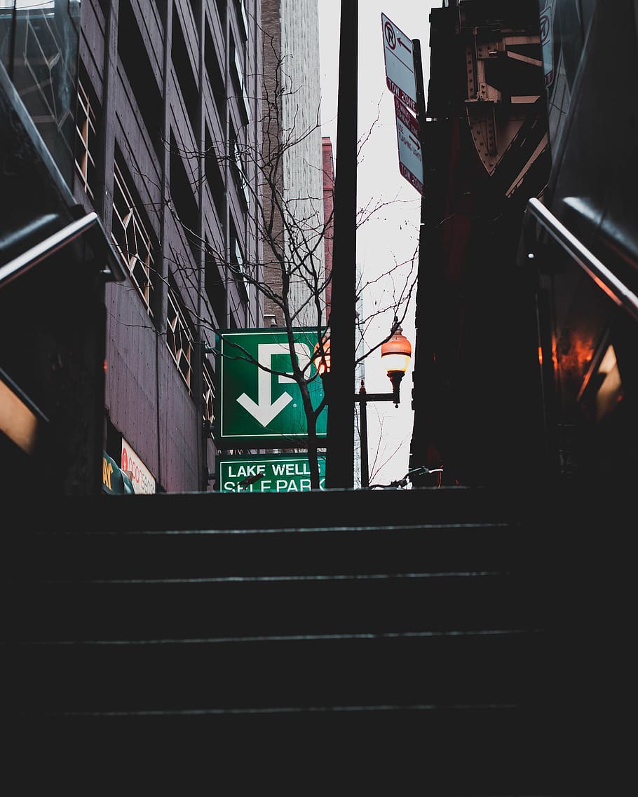 Going Down Signage, Building, City, Daylight, Hand - Architecture ...